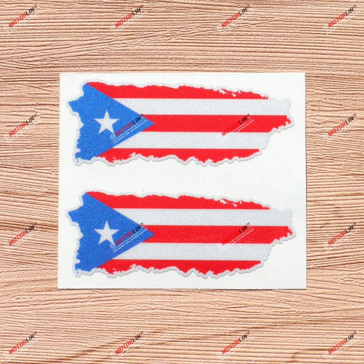 Amazon.com: 2 x 3D Puerto Rico National Flag Domed Stickers 100% ...