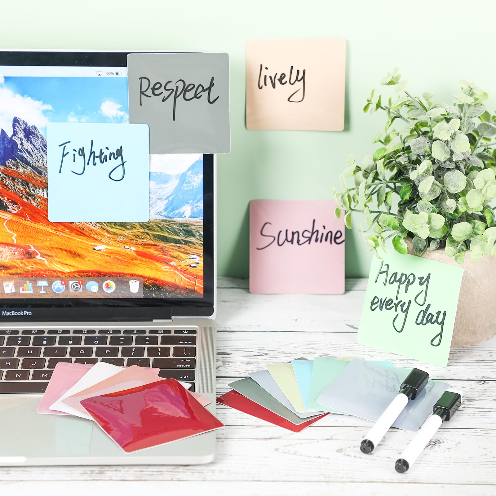 Snapklik.com : 24 Pcs Morandi Reusable Sticky Notes Dry Erase Board ...