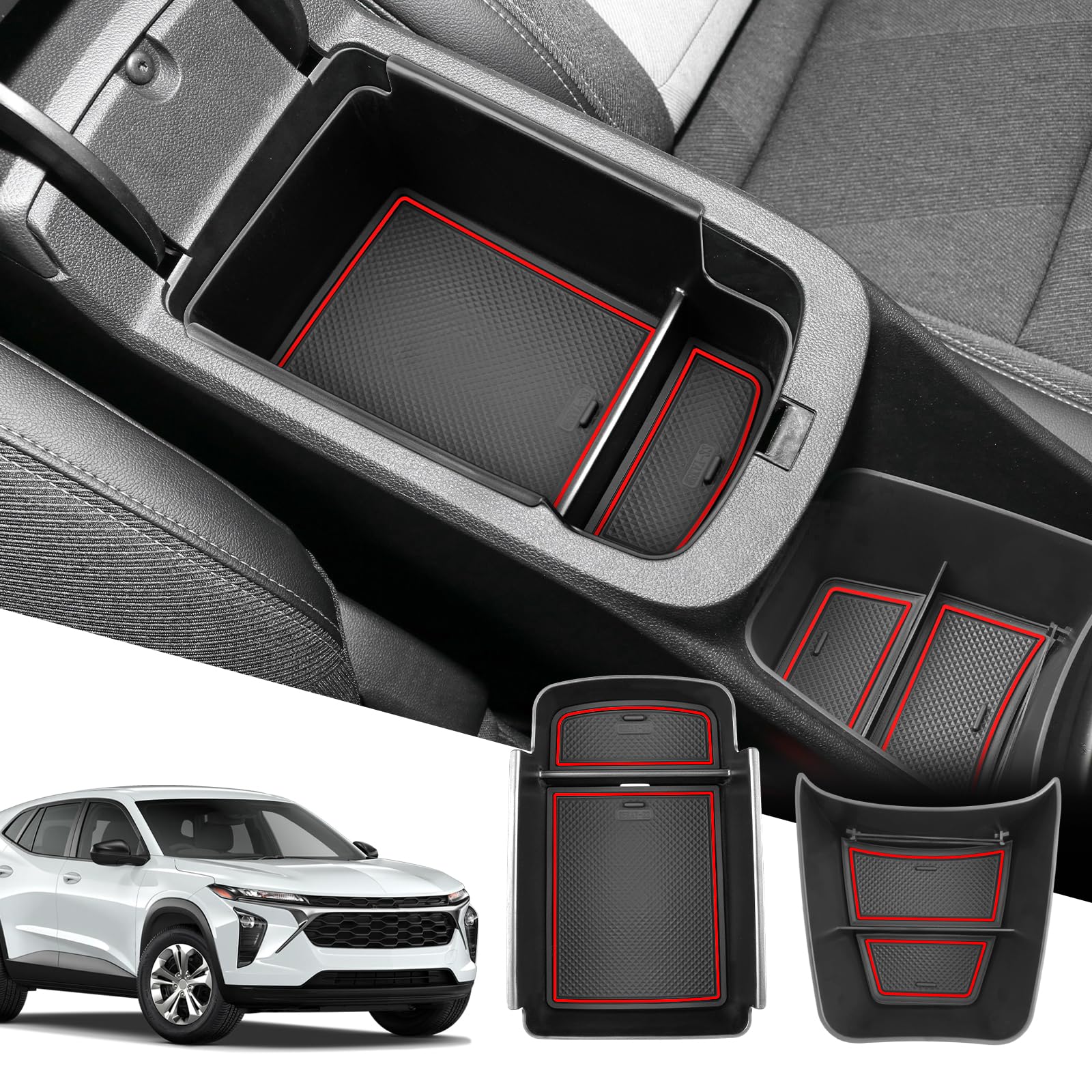 Snapklik.com : SXCY 2PCS For 2024 2025 Chevy Trax Center Console ...