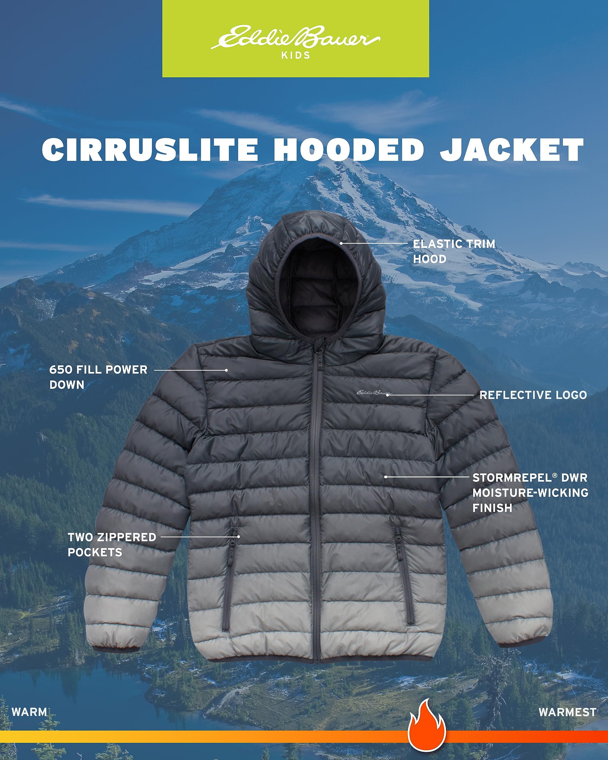 Snapklik.com : Eddie Bauer Boys Jacket - CirrusLite Weather Resistant ...