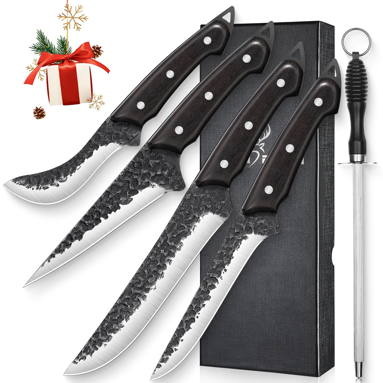 Amazon.com: TAN REN Boning Knife Set, 6PCS Butcher Knife Set for Meat ...