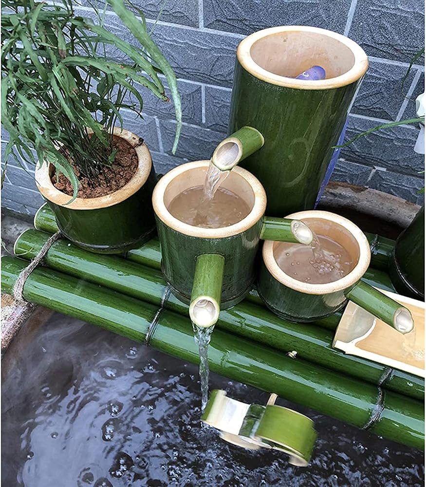 Three-Tier Bamboo Pond And Garden Water Fountain, Philippines | Ubuy