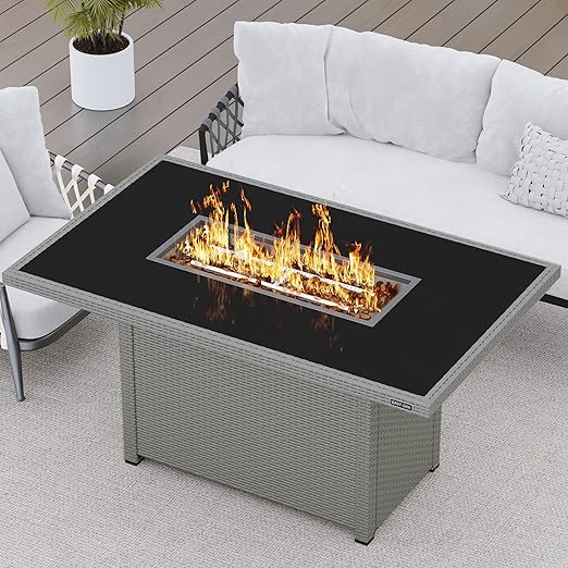 Amazon.com: EAST OAK 52'' Propane Fire Pit Table, 60,000 BTU Gas ...