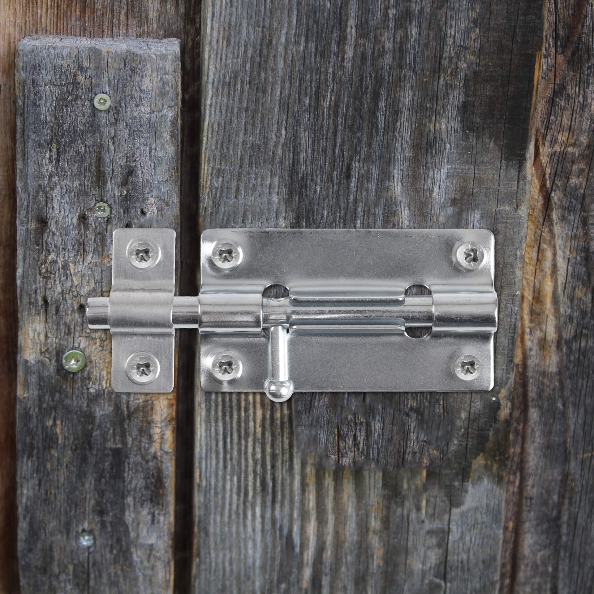 LouMaxx Door Bolt Set of 2 – 38 x 70 mm – Includes Screws – Lock Bolt ...