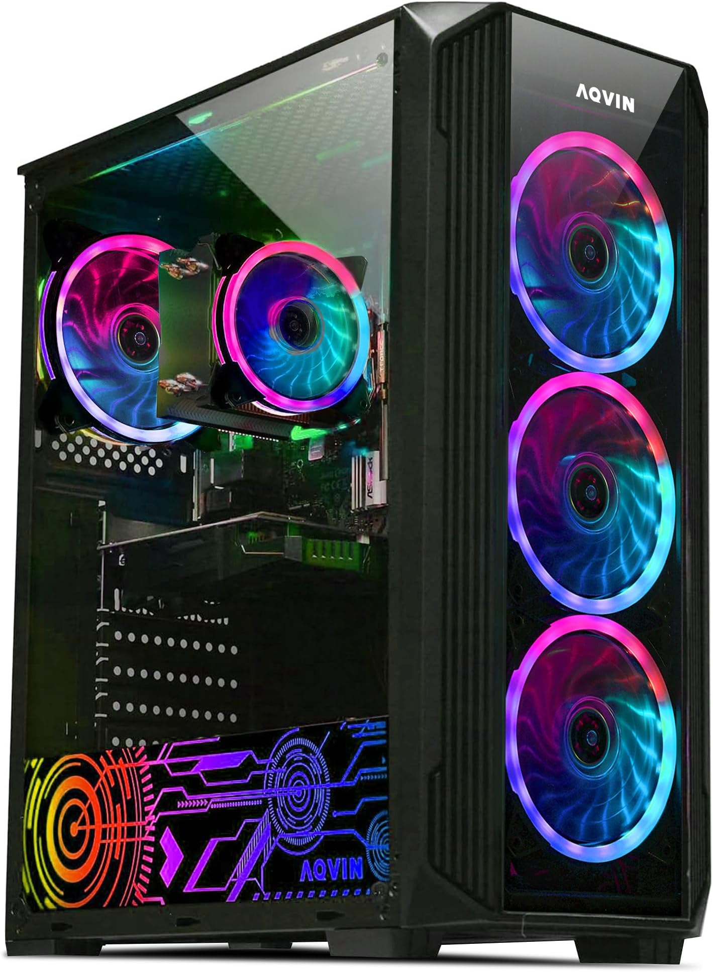 Gaming PC RGB Desktop Computer AQVIN Tower- Intel Core i7 Processor up ...