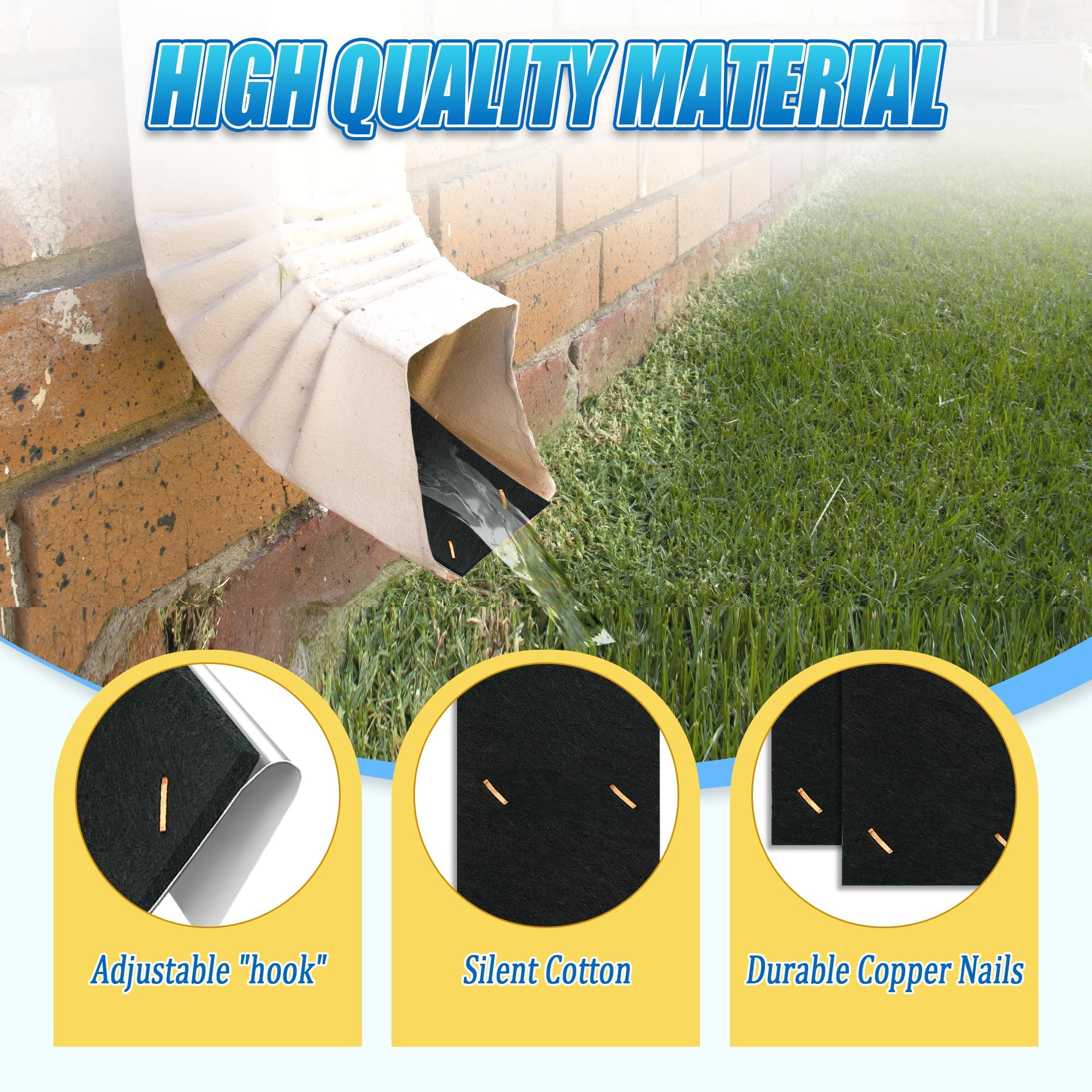 Snapklik.com : Gutter Noise Dampener- 2 Pack Rain Gutter Downspout ...