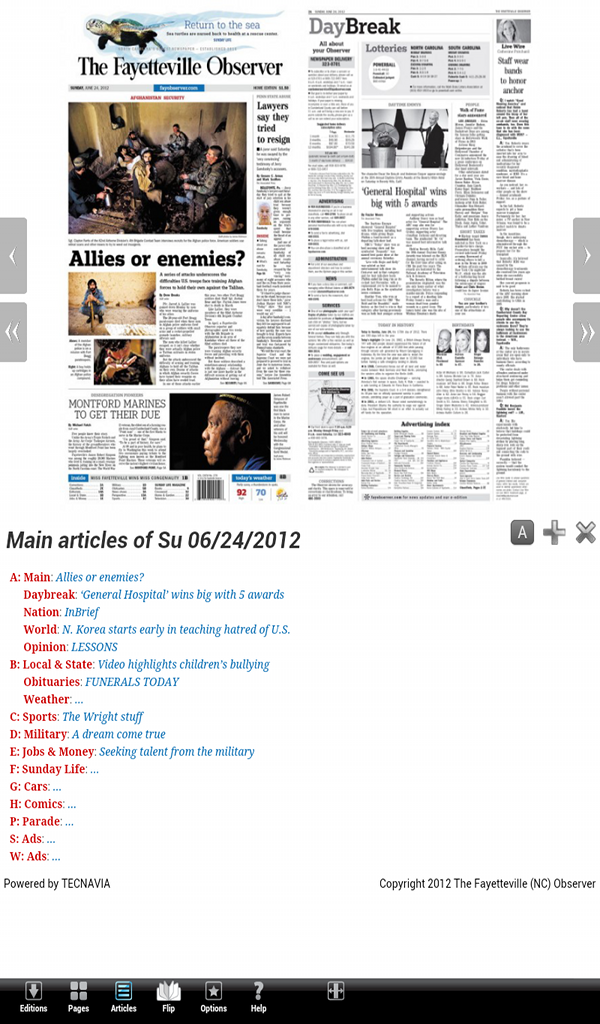 Fayetteville Observer Articles