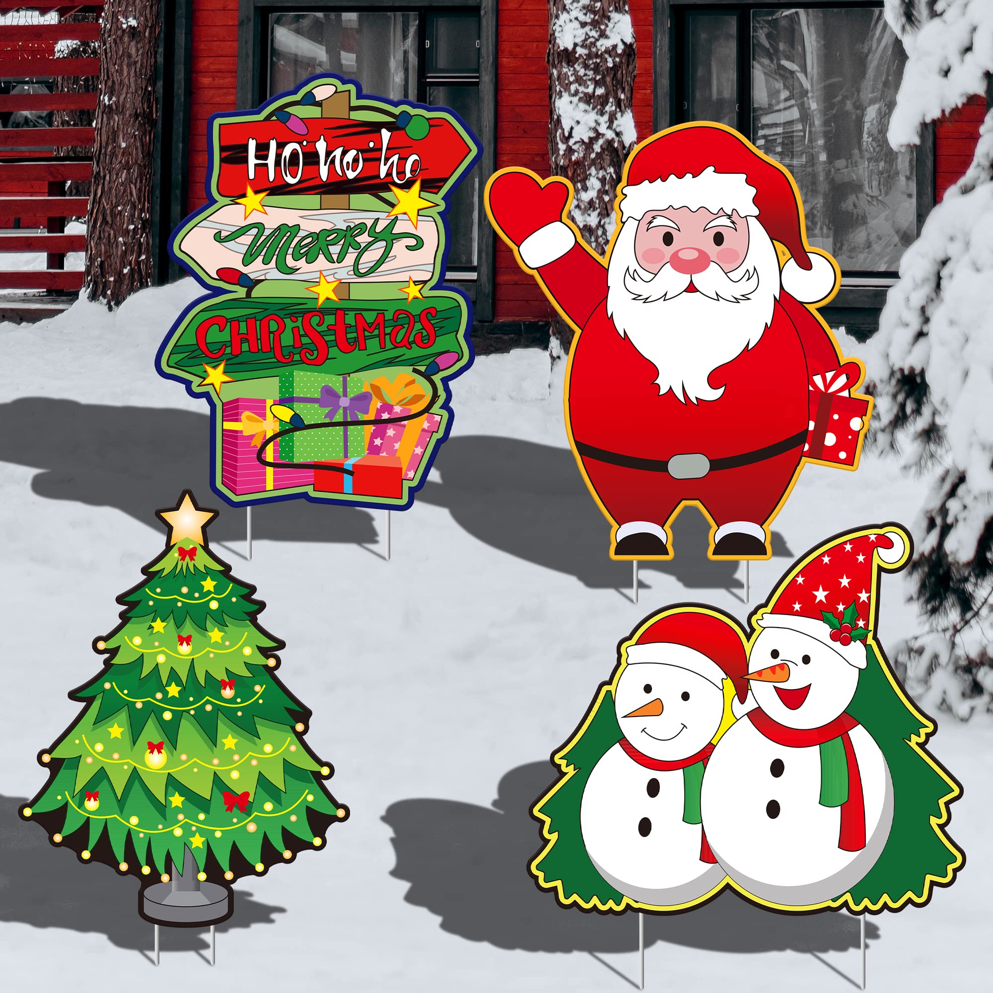 Amazon.com : KatchOn, Merry Christmas Yard Signs Outdoor Decorations ...