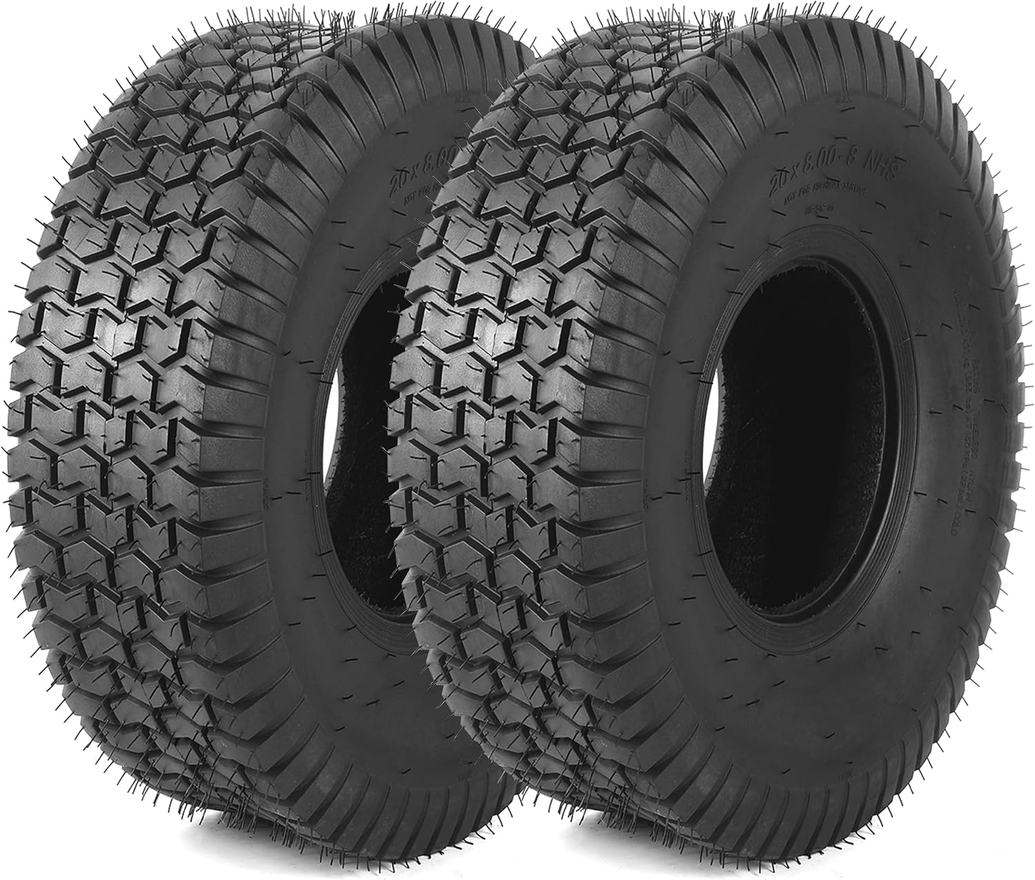 Amazon.com: AR-PRO 20x8.00-8 Lawn Tractor Riding Mower Turf Tires – Heavy-Duty 4 Ply Tubeless ...