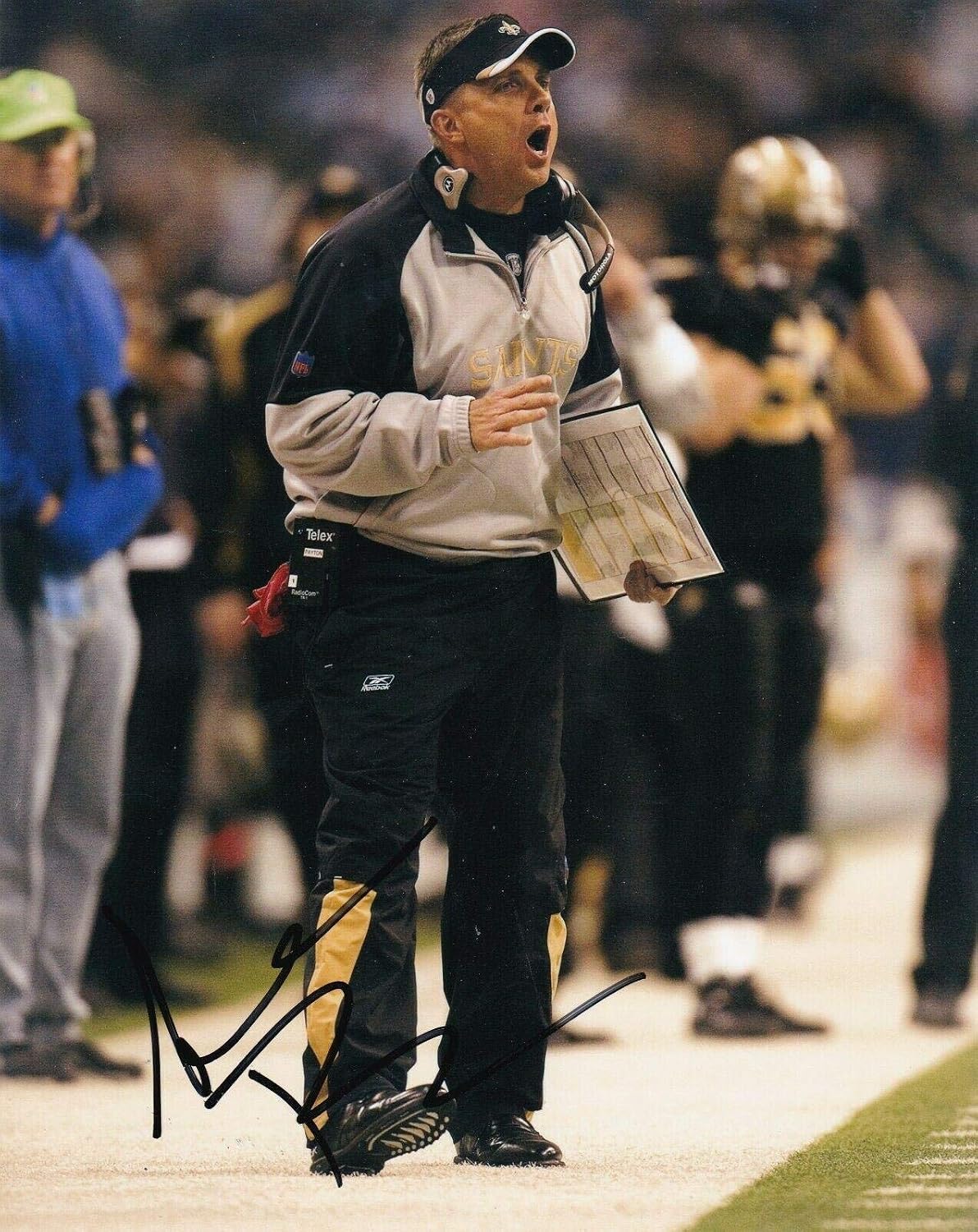 Sean Payton New Orleans Saints Action Signed 8x10 - Autographed NFL ...