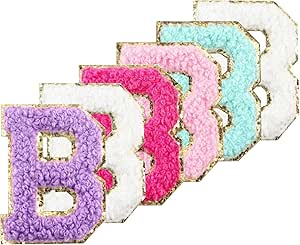 Amazon.com: 6Pcs Self Adhesive Chenille Letter Patches 2 inch Preppy ...