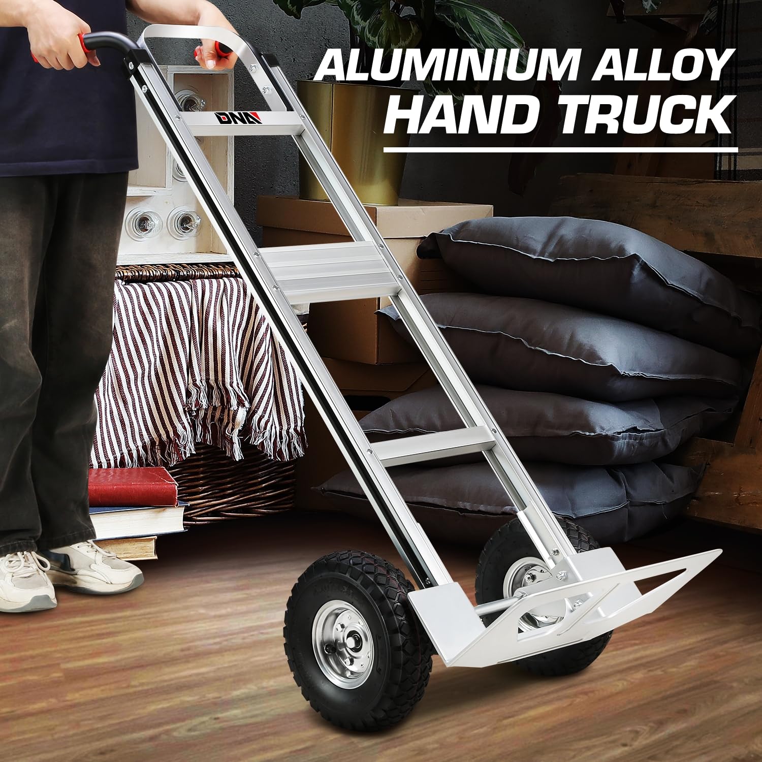 Snapklik.com : DNA Motoring Aluminum Hand Truck Dolly Cart, 550lbs ...
