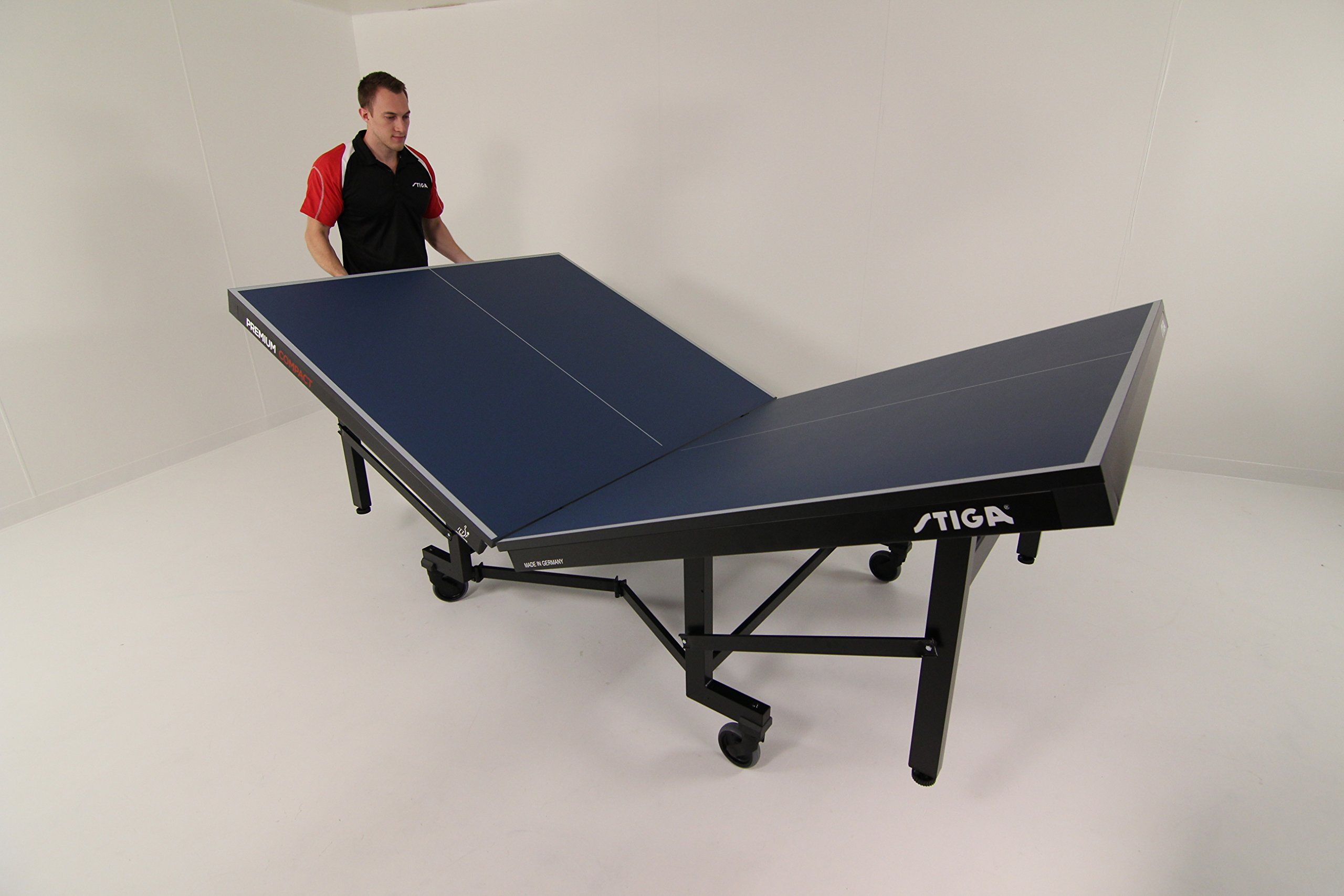 STIGA Premium ITTF Approved Compact Tennis Table Folds to Minimal ...