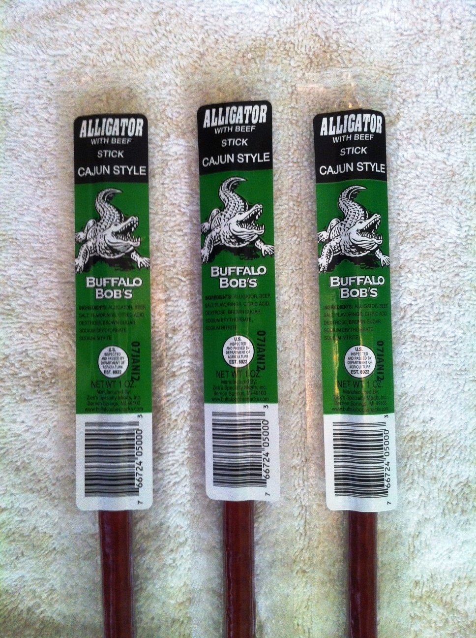 Amazon.com: Wild Game Beef Jerky- Alligator Cajun Stick 3 Pack ...