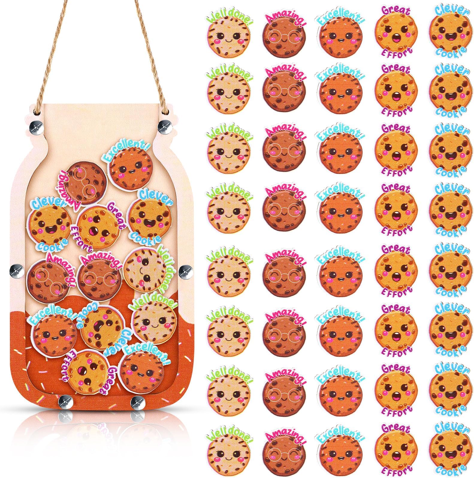 Amazon.com: WATINC 48Pcs Magnetic Clever Cookie Positive Behavior ...