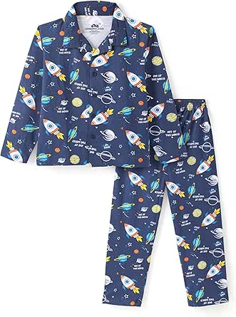 Amazon.com: chopper club Boys Night Suits Cotton Hosiery Printed Collar ...