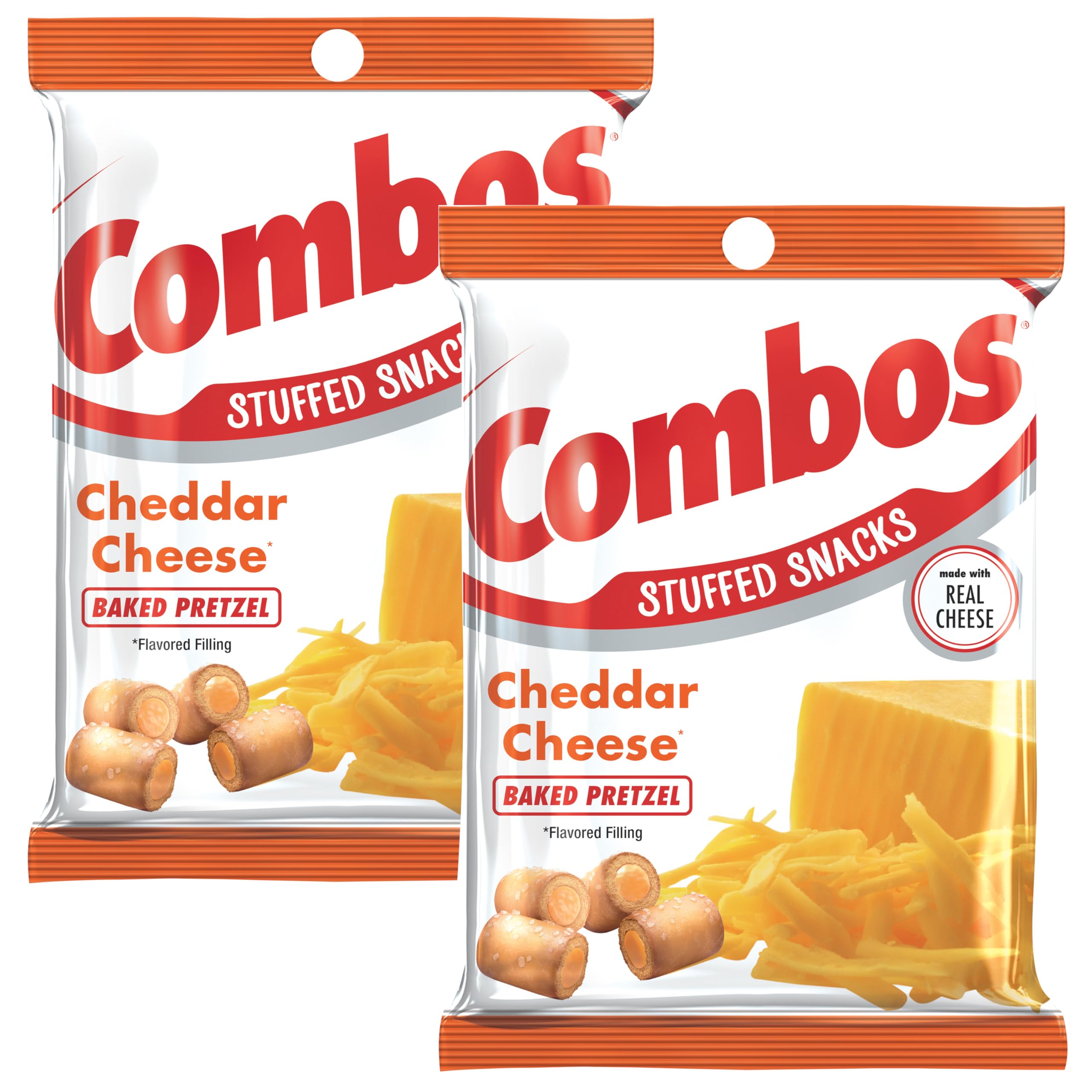 Amazon.com: CombosCheddar Cheese Baked Pretzel Stuffed Snacks, 6.3 ...