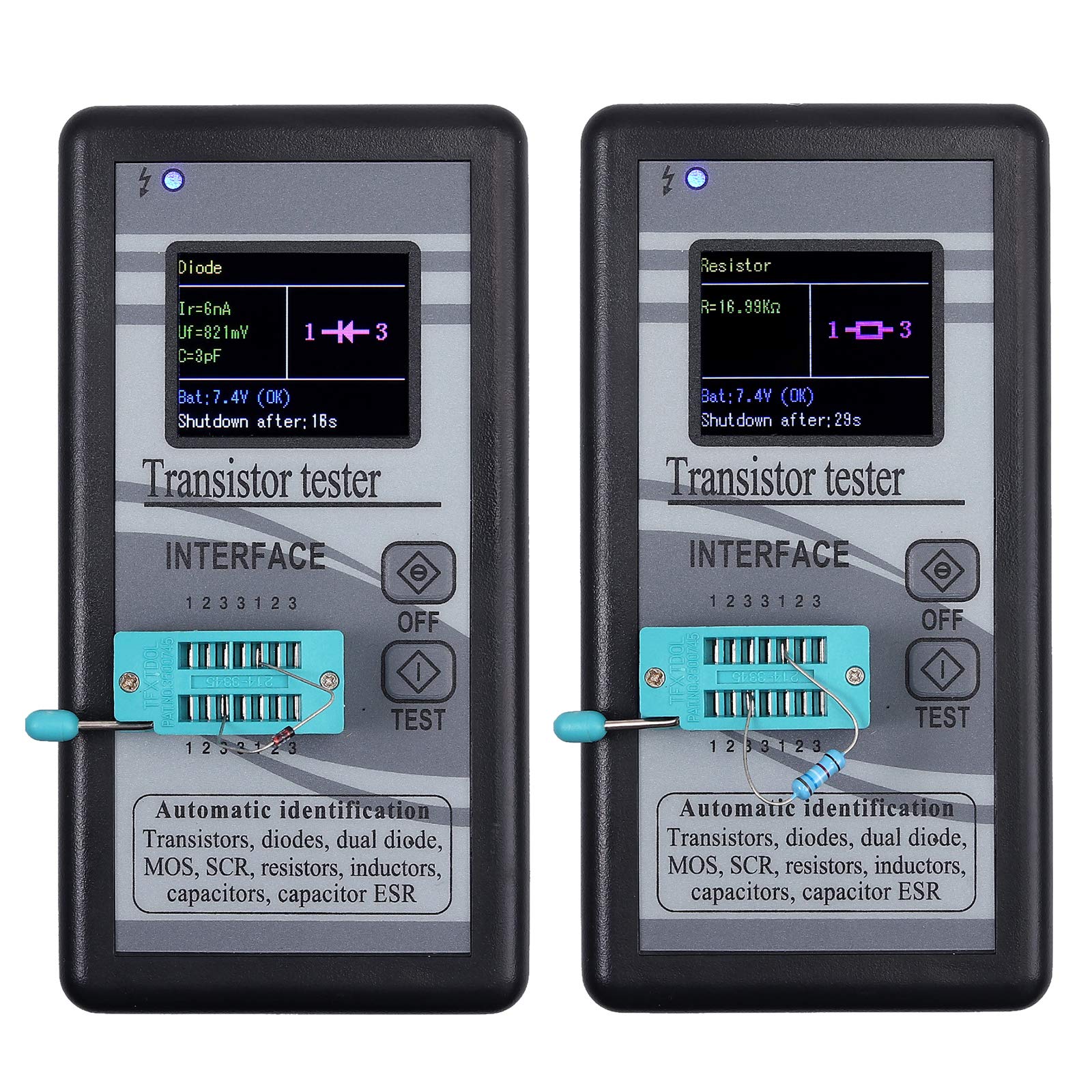Buy Digital Transistor Tester, Mosfet Transistor Capacitor Tester with ...