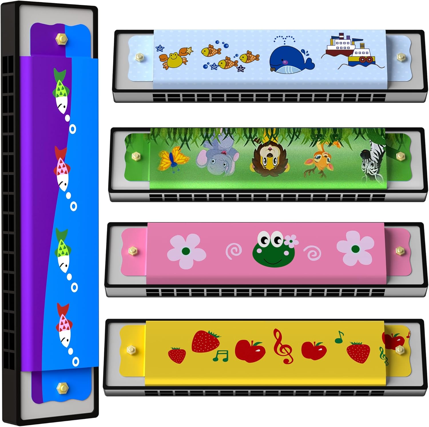 Amazon.com: 5 Pcs Harmonica for Kids Birthday Party Favor Musical ...