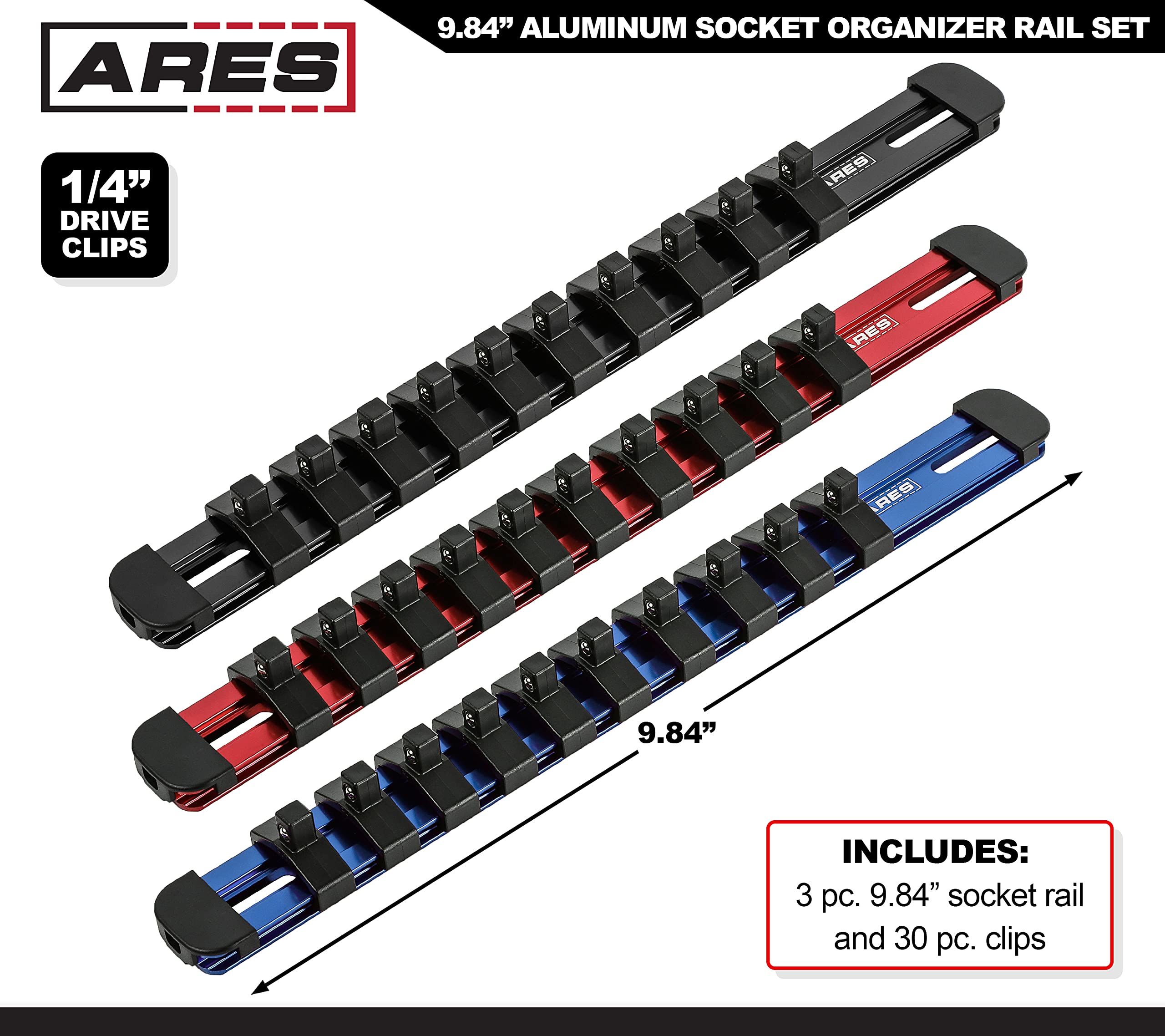 Snapklik.com : ARES 60099-3-Piece 1/4-Inch Drive 9.84-Inch Aluminum ...