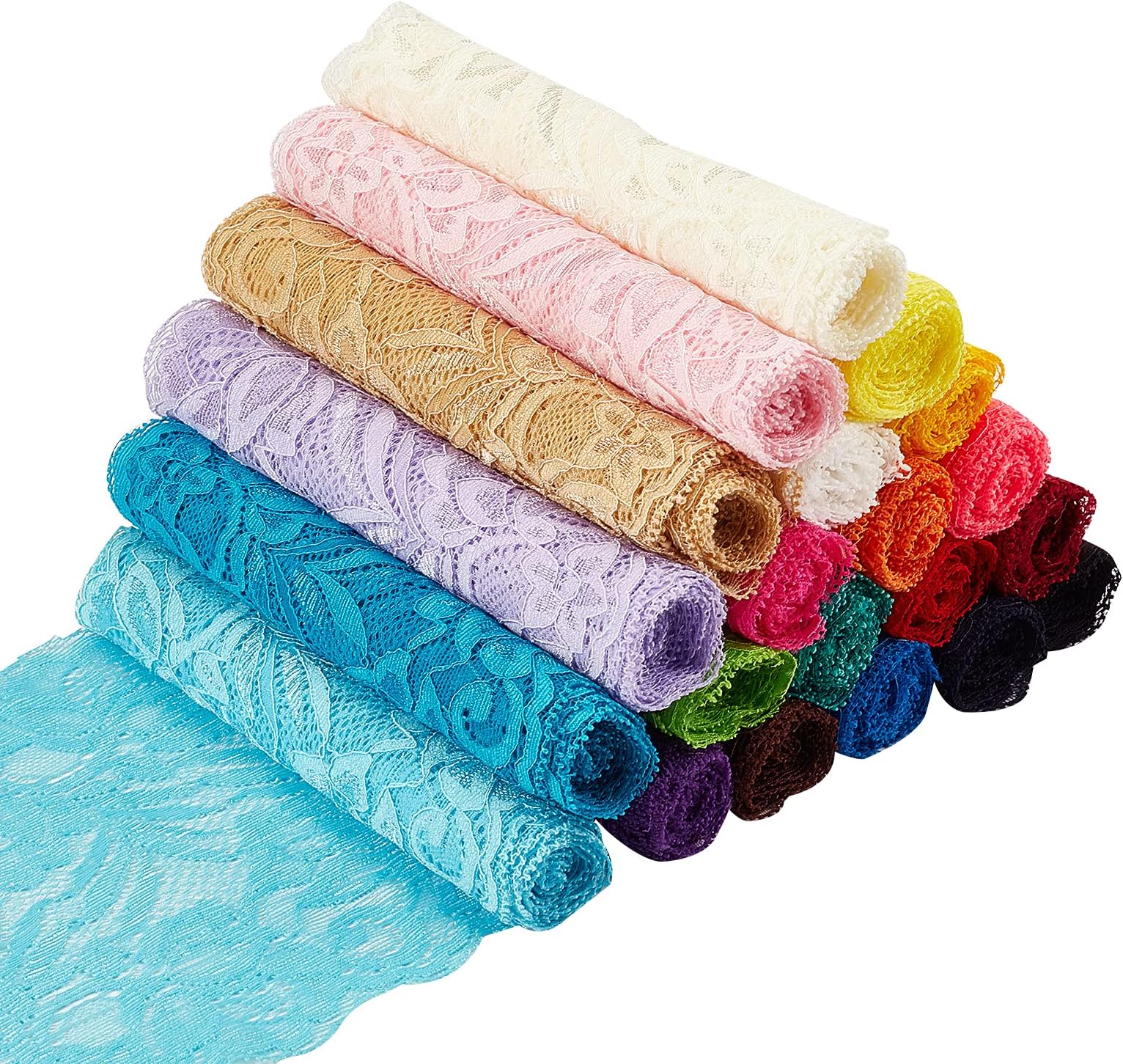 Amazon.com: LUMKET 6 Inches Assorted Embroidery Floral Stretchy Lace ...