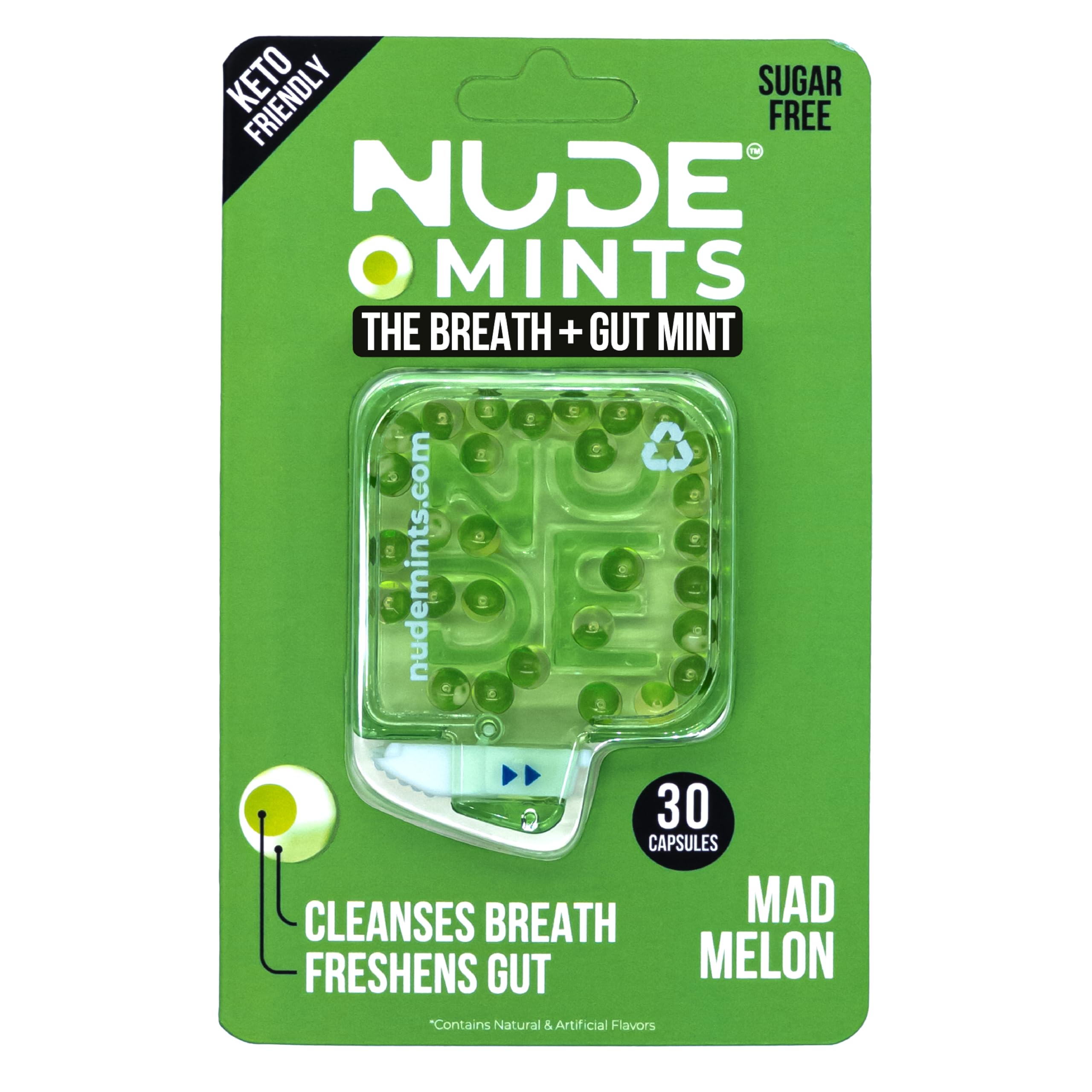 Amazon.com : Nude Mints | Dual Action Liquid Capsules | Mouth Watering ...