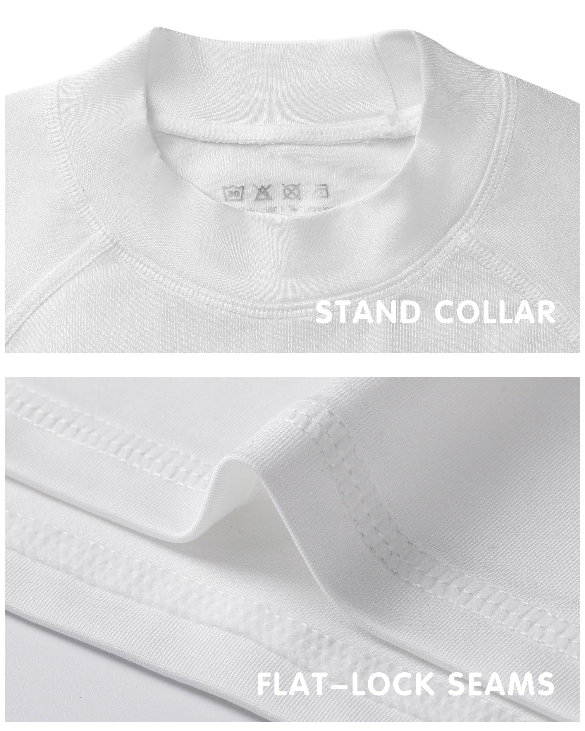 Snapklik.com : Boys Thermal Compression Shirts - Long Sleeve Athletic Undershirt Kids Mock Neck ...