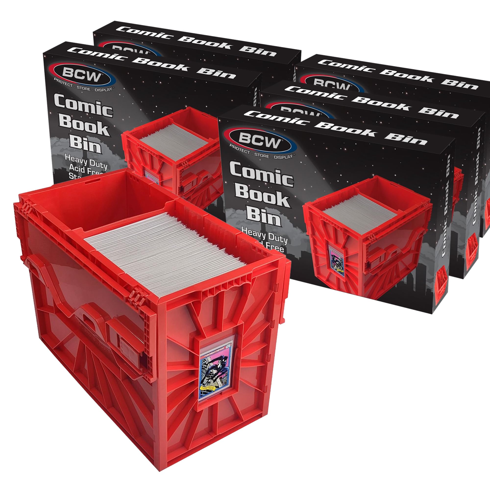 Snapklik.com : BCW Short Comic Book Bin Holds 150 Comics Stackable ...