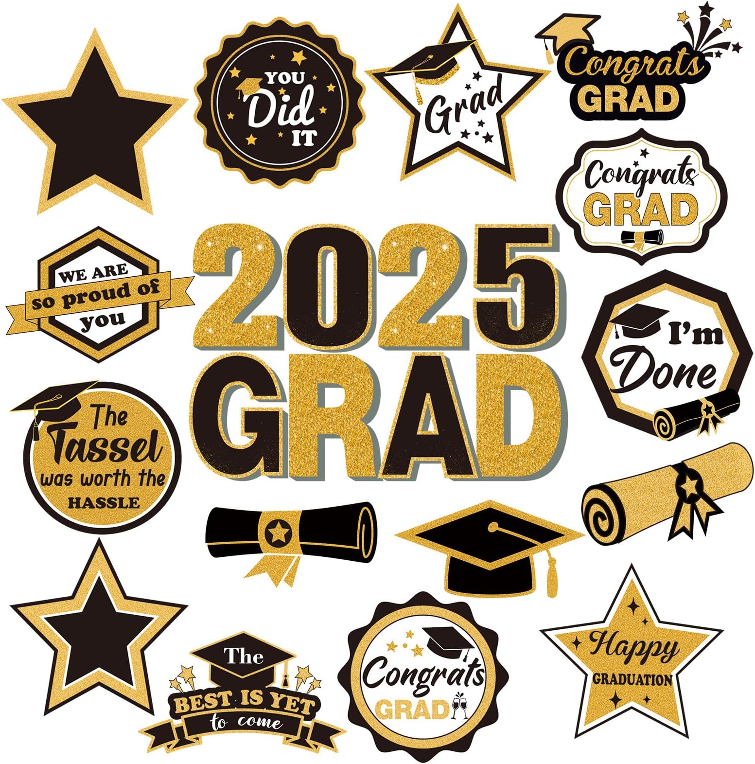 Amazon.com: Fabbay 16 Pcs Graduation Magnets 2025 We are So Proud of ...