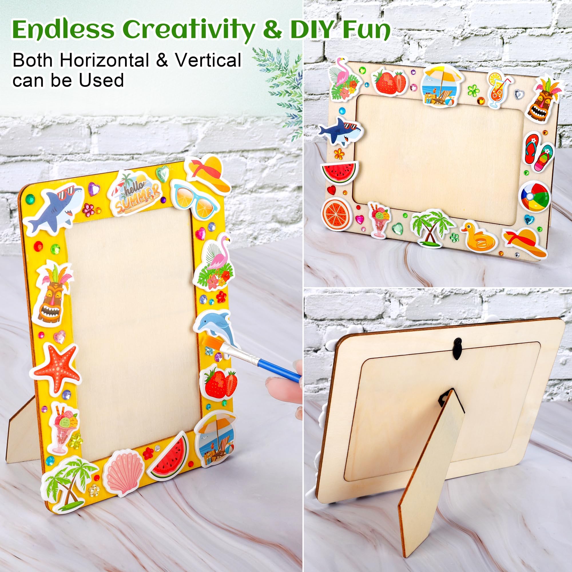 Snapklik.com : Fovths 24 Packs Summer Picture Frame Painting Craft Kit