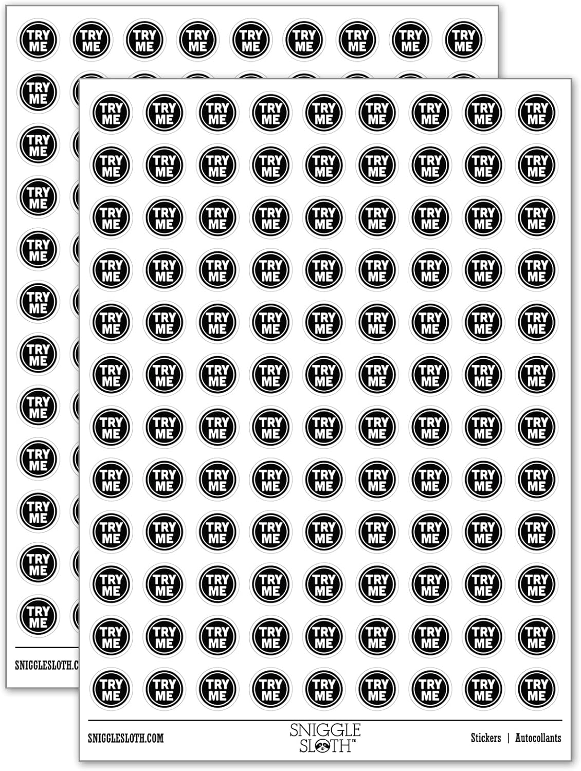 Amazon.com: Try Me Sample 200+ Round Stickers - Matte Finish - 0.50 ...