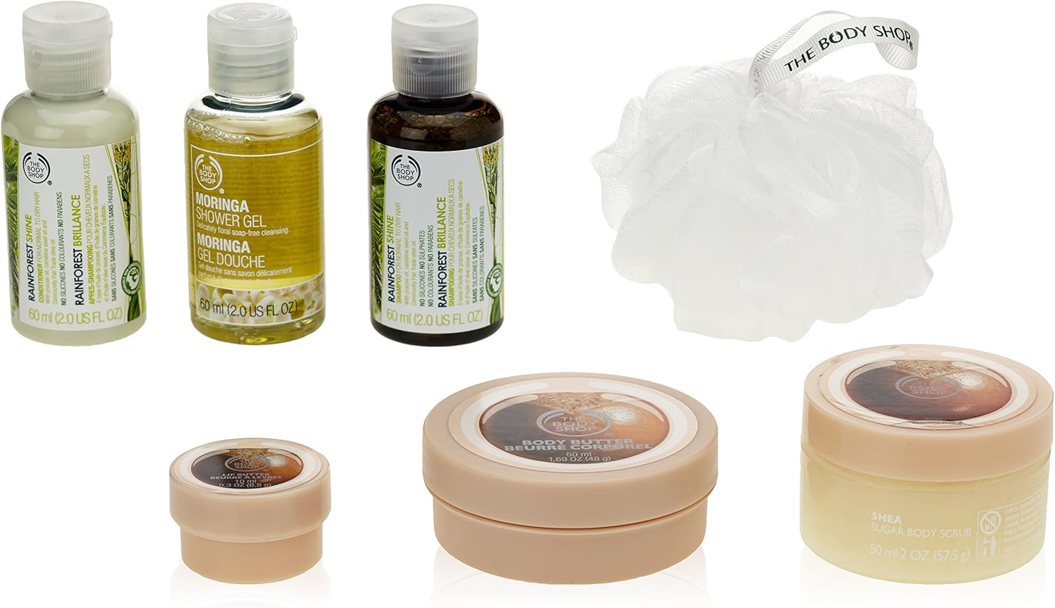 Amazon.com: The Body Shop Bath & Body Essentials Travel Exclusive, 7 ...