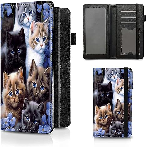 Amazon.com: BEOTIWAD Checkbook Cover with Cute Cats Pattern Premium ...