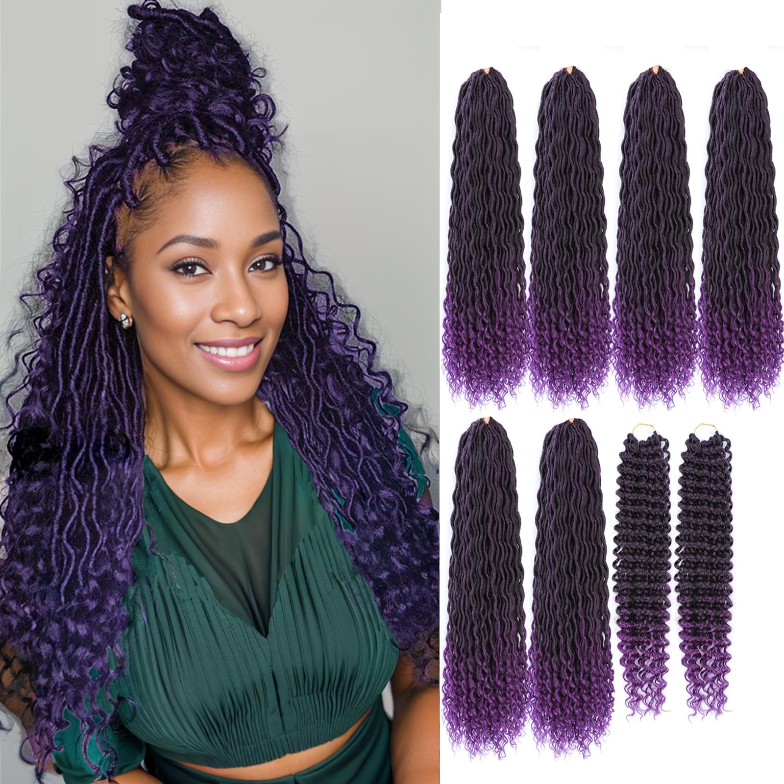Purple Faux Locs