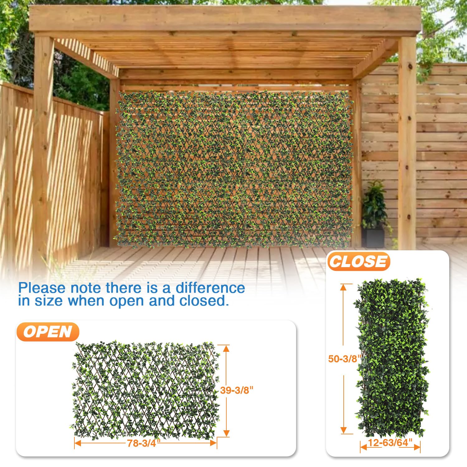 Snapklik.com : 1PC Artificial Leaf Expandable Privacy Fence Screen ...