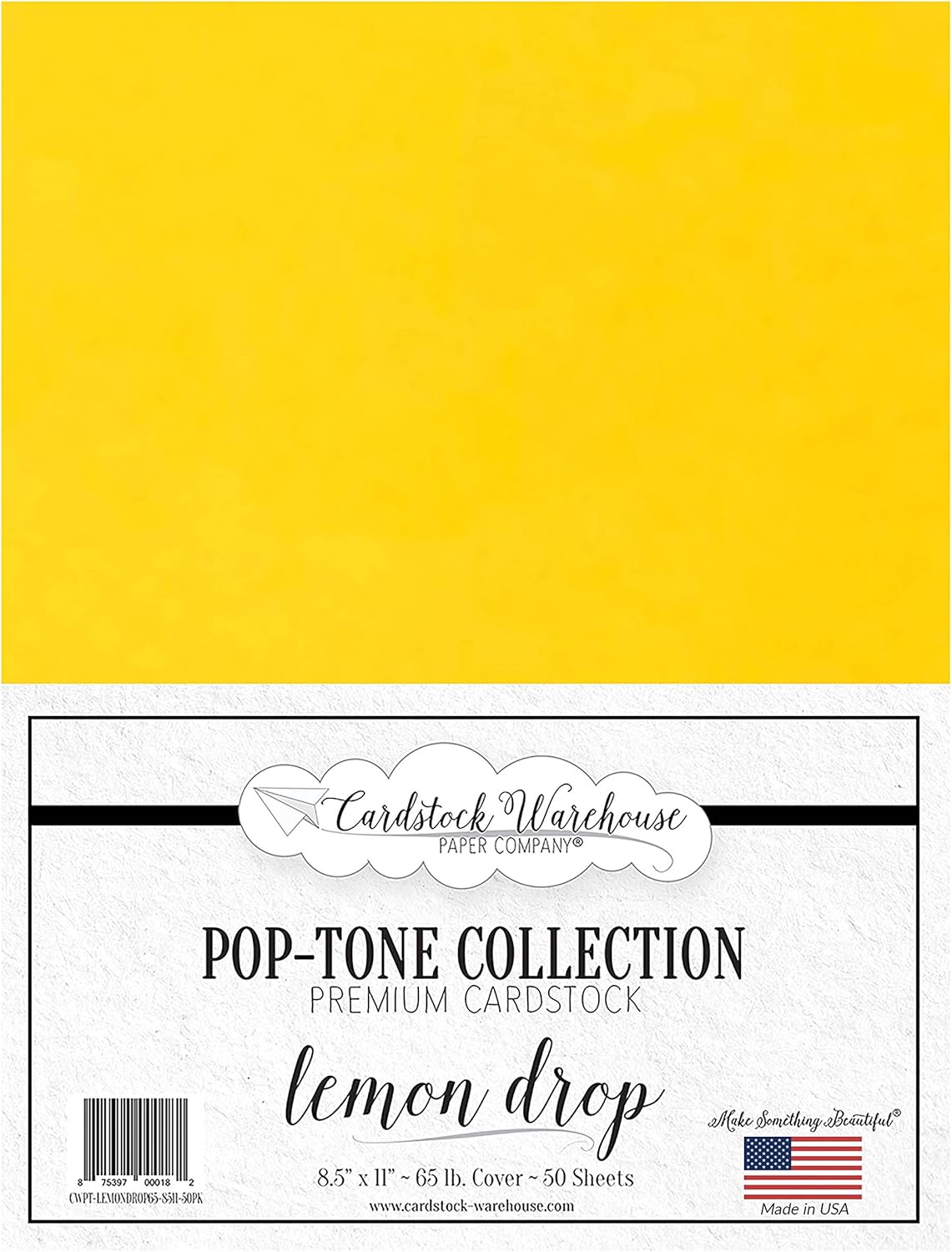 Amazon.com: Cardstock Warehouse Pop-Tone Lemon Drop Yellow Cardstock ...