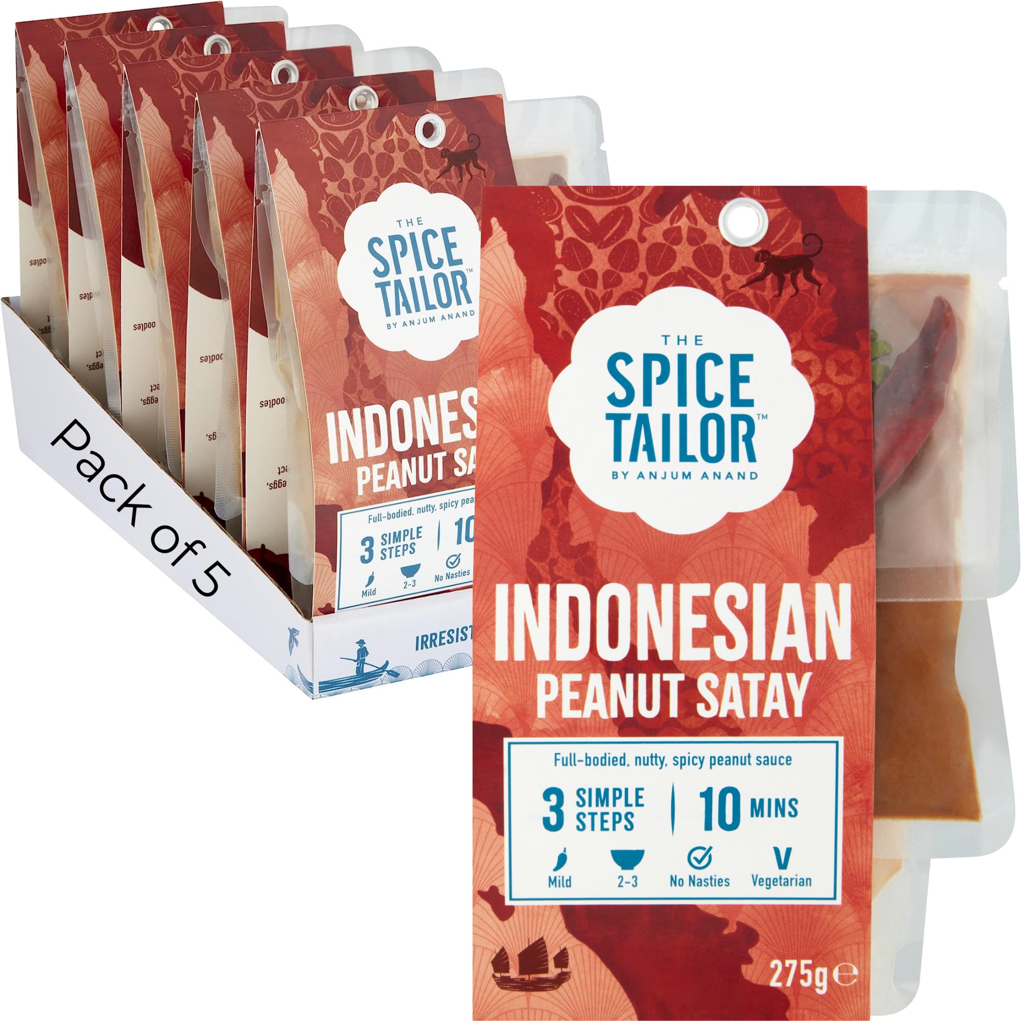 The Spice Tailor, Asian Curry Sauce Kits, Indonesian Peanut Satay in 10 ...