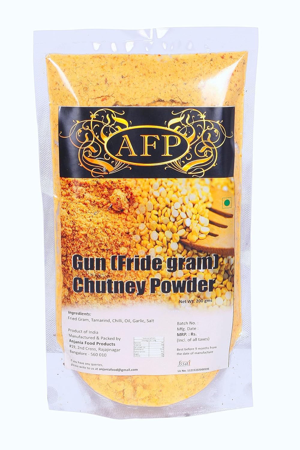 AFP Fried Gram Chutney Powder/ Fried Gram/Gunpowder/Putnala Karam Podi ...