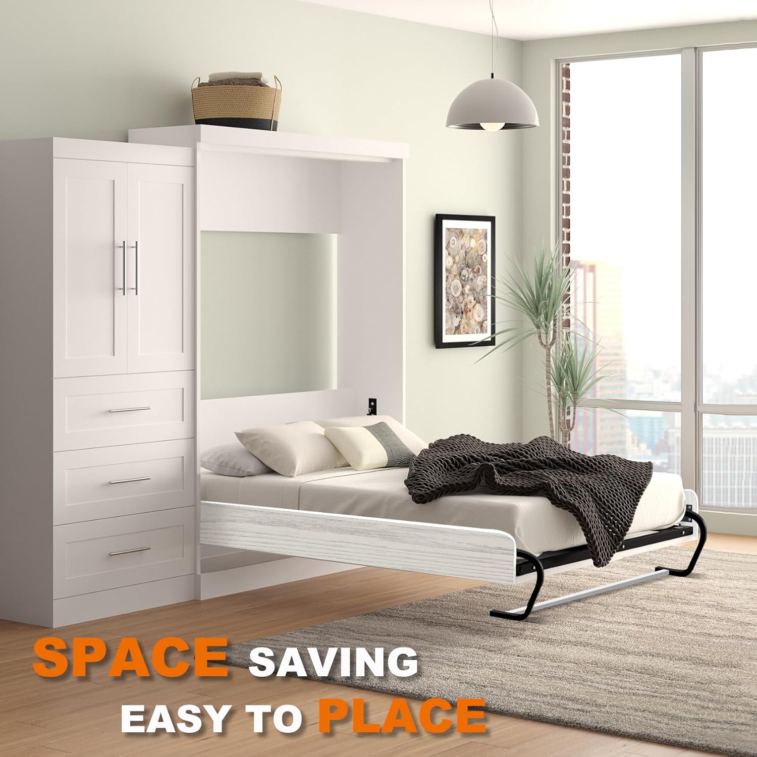 Kit de cama Murphy de lujo tamaño Queen, herrajes para cama Murphy con ...