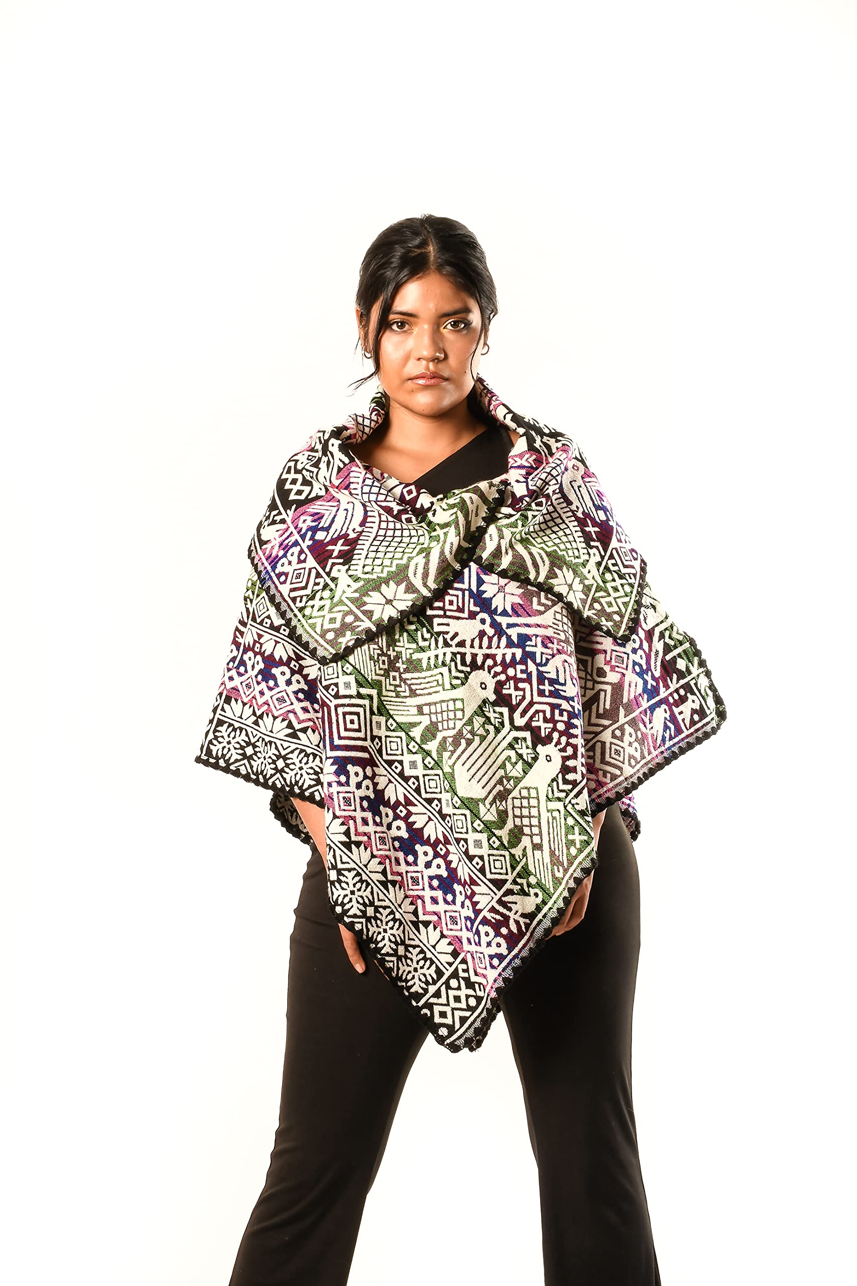 Buy Mexican Shawl Cape. Capa Crochet de Rebozo Mexicano, Handmade by ...