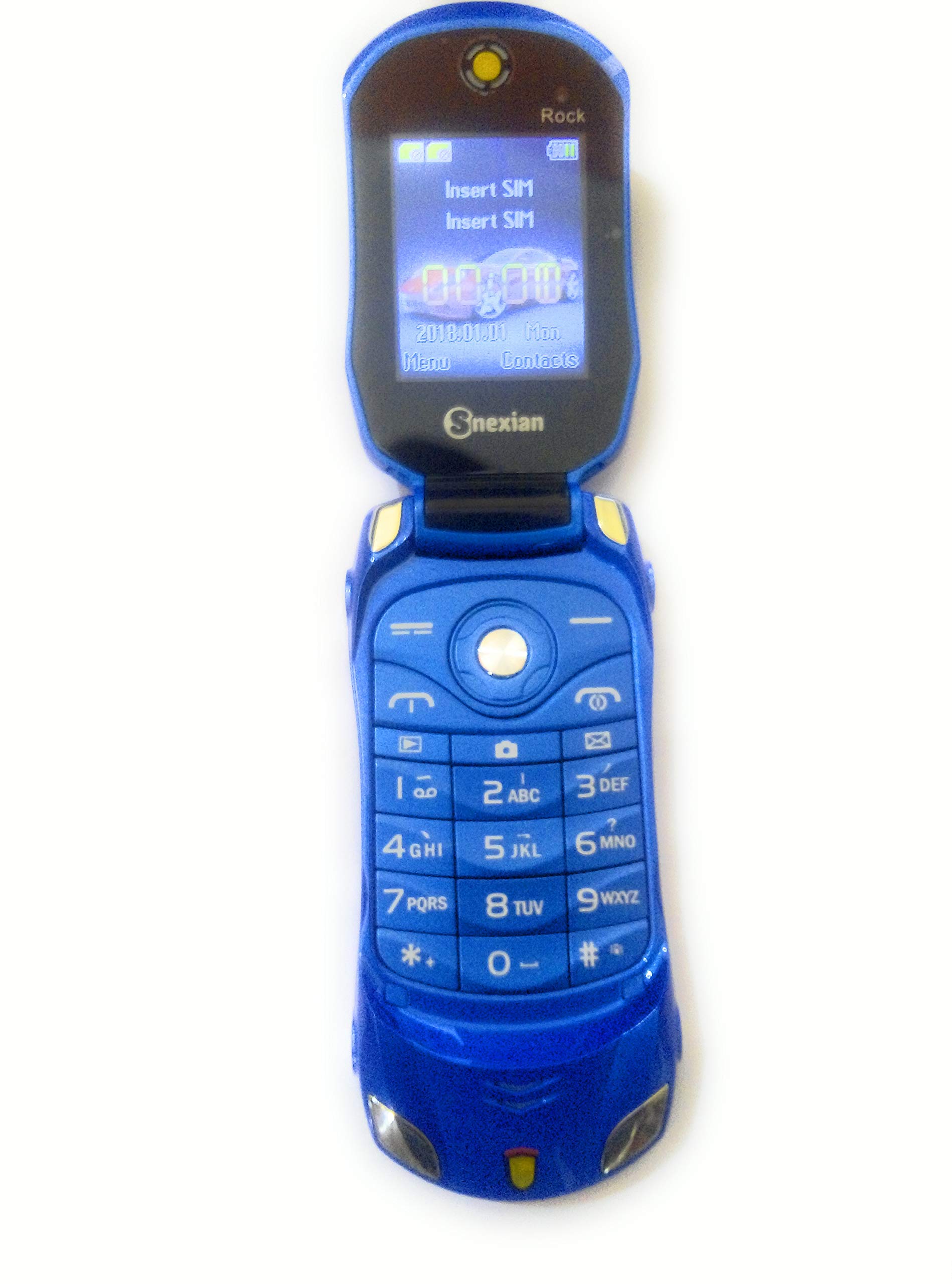 Buy Snexian Rock Car Design Keypad Flip Phone with Dual Sim - Blue ...