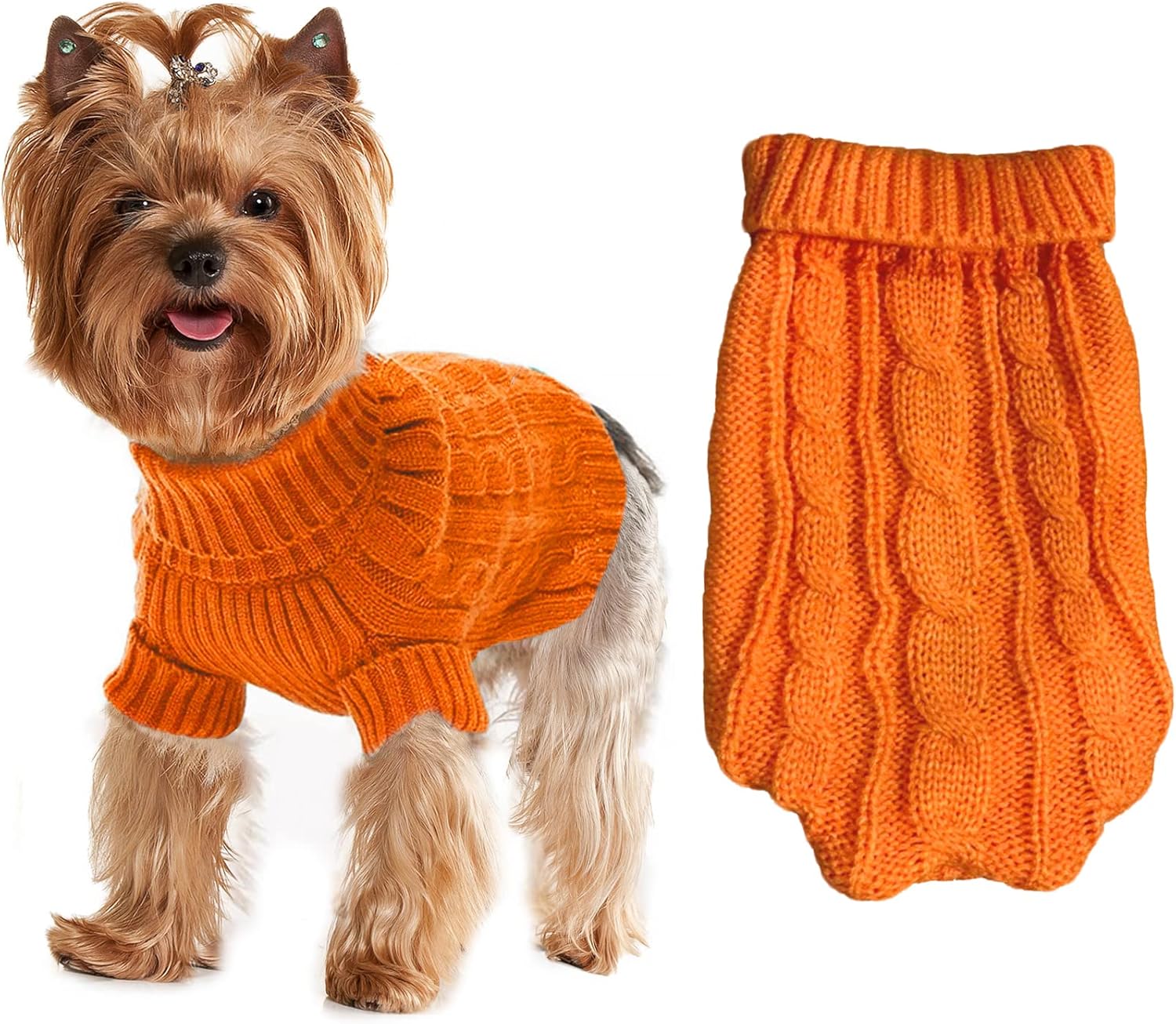 Amazon.com : Dog Sweaters for Small Dogs Girl Boy, XS Yorkie Sweaters ...
