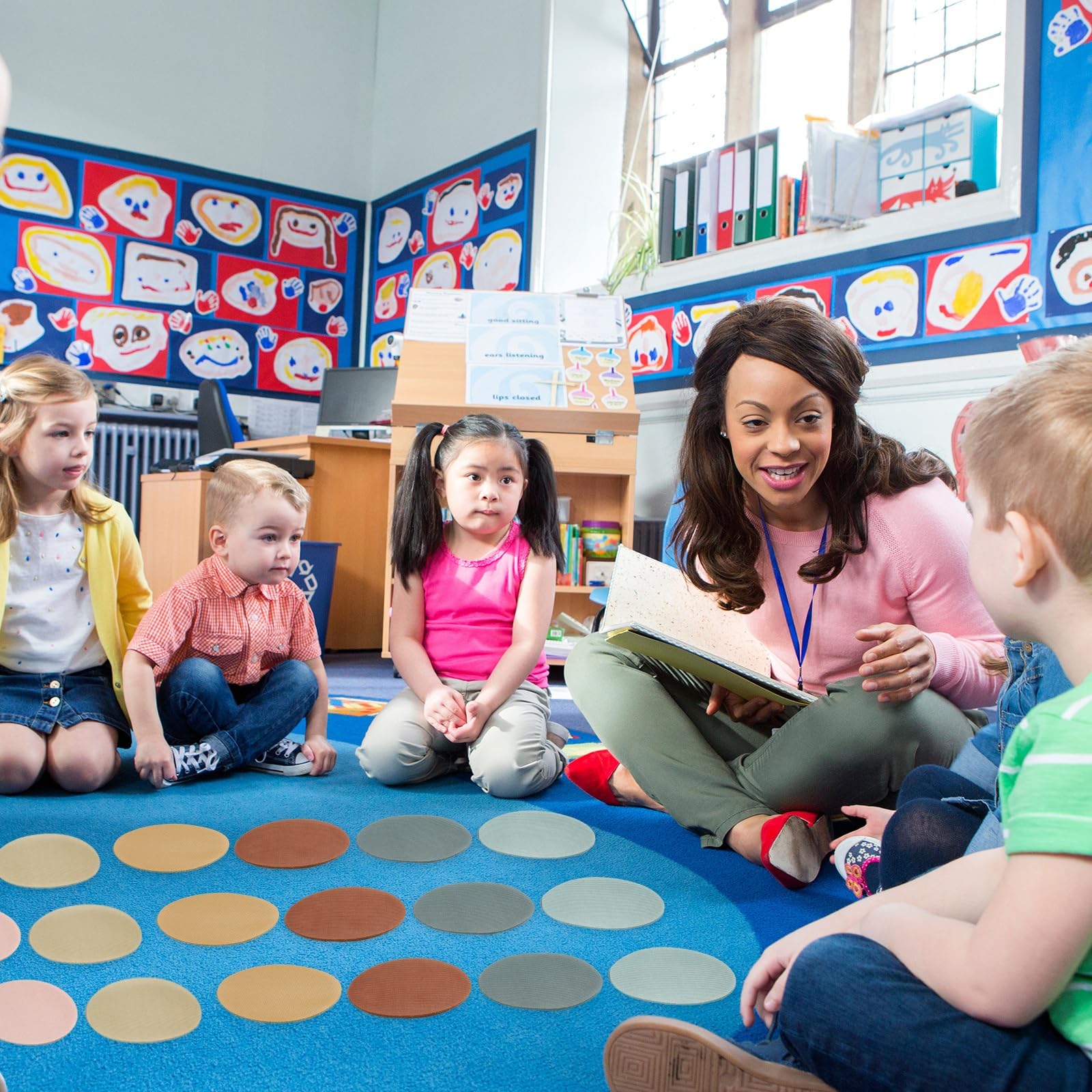 Snapklik.com : Tanlade Multicolor Poly Spot Markers 5 Inches Carpet ...