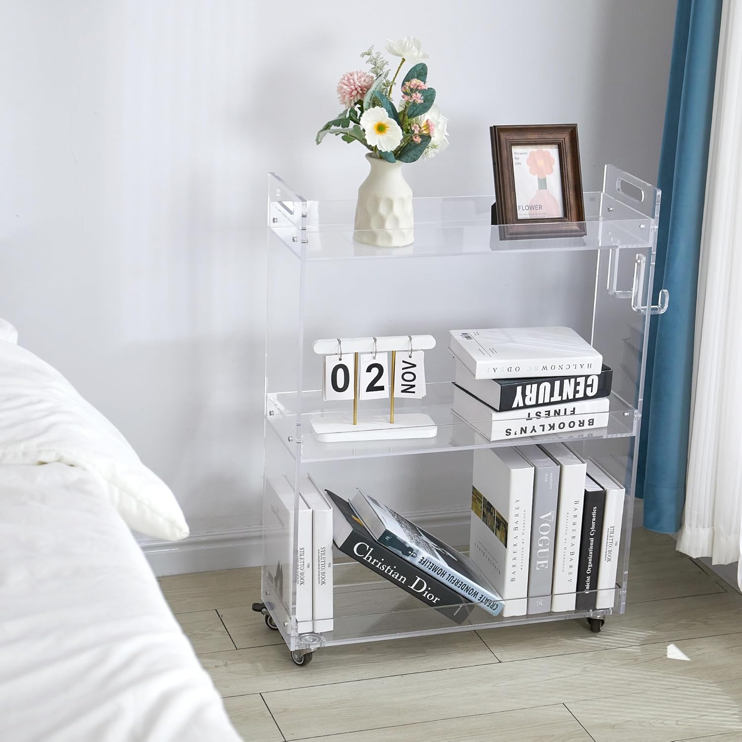 Amazon.com: IRONKOM 3 Layers,Original Plastic Acrylic Side Table,Clear ...