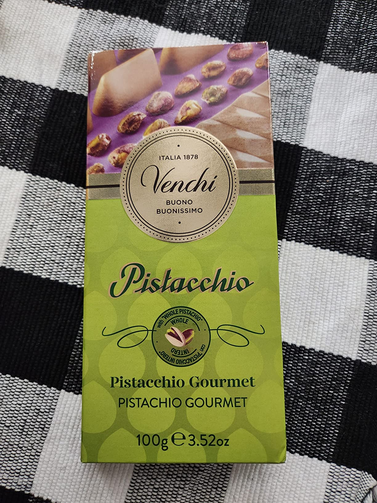 Amazon.com : Venchi - Pistachio Gourmet Chocolate Bar - White Chocolate ...