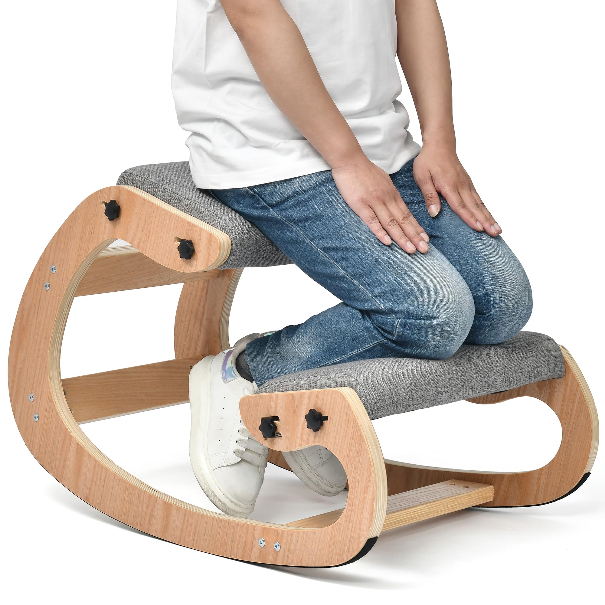 Amazon.com: Kneeling Chair Ergonomic Posture Chair, Wood Adjustable ...
