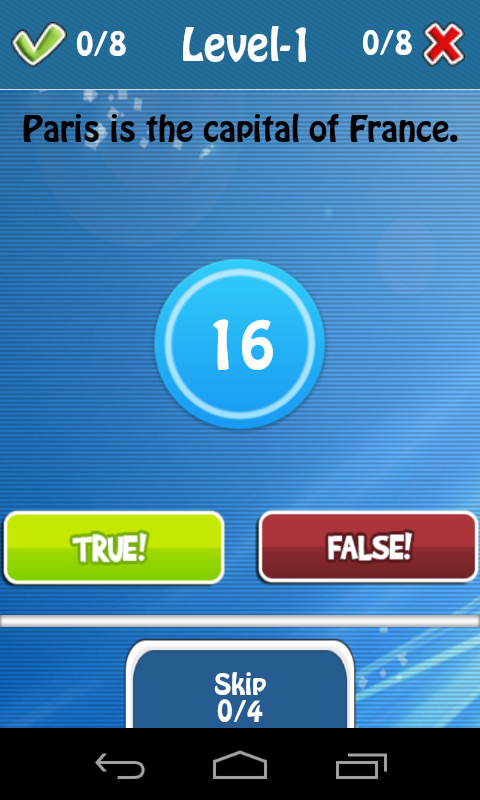 True or False Quiz Fun Game - App on Amazon Appstore