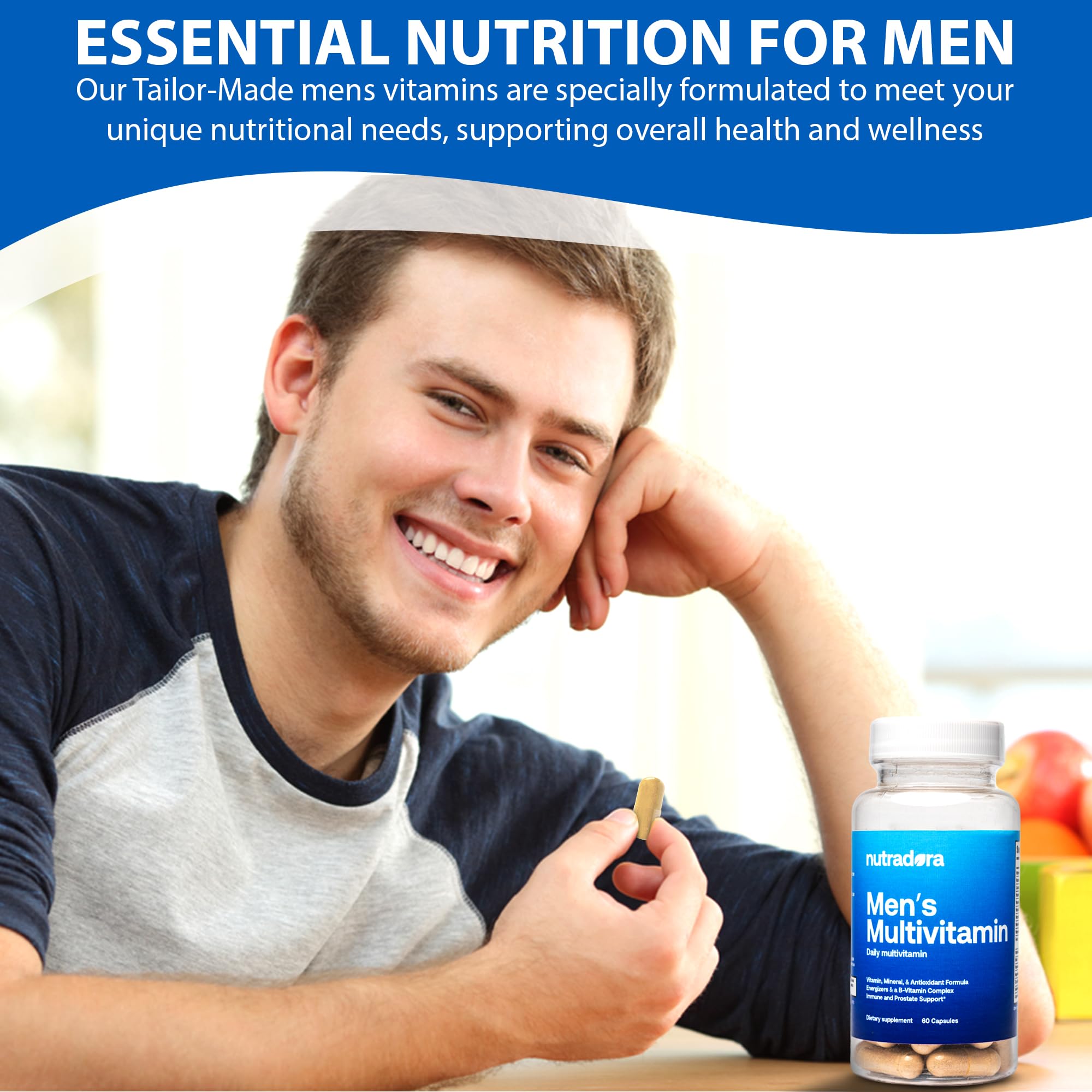 Snapklik.com : Nutradora Multivitamin For Men - Daily Mens ...