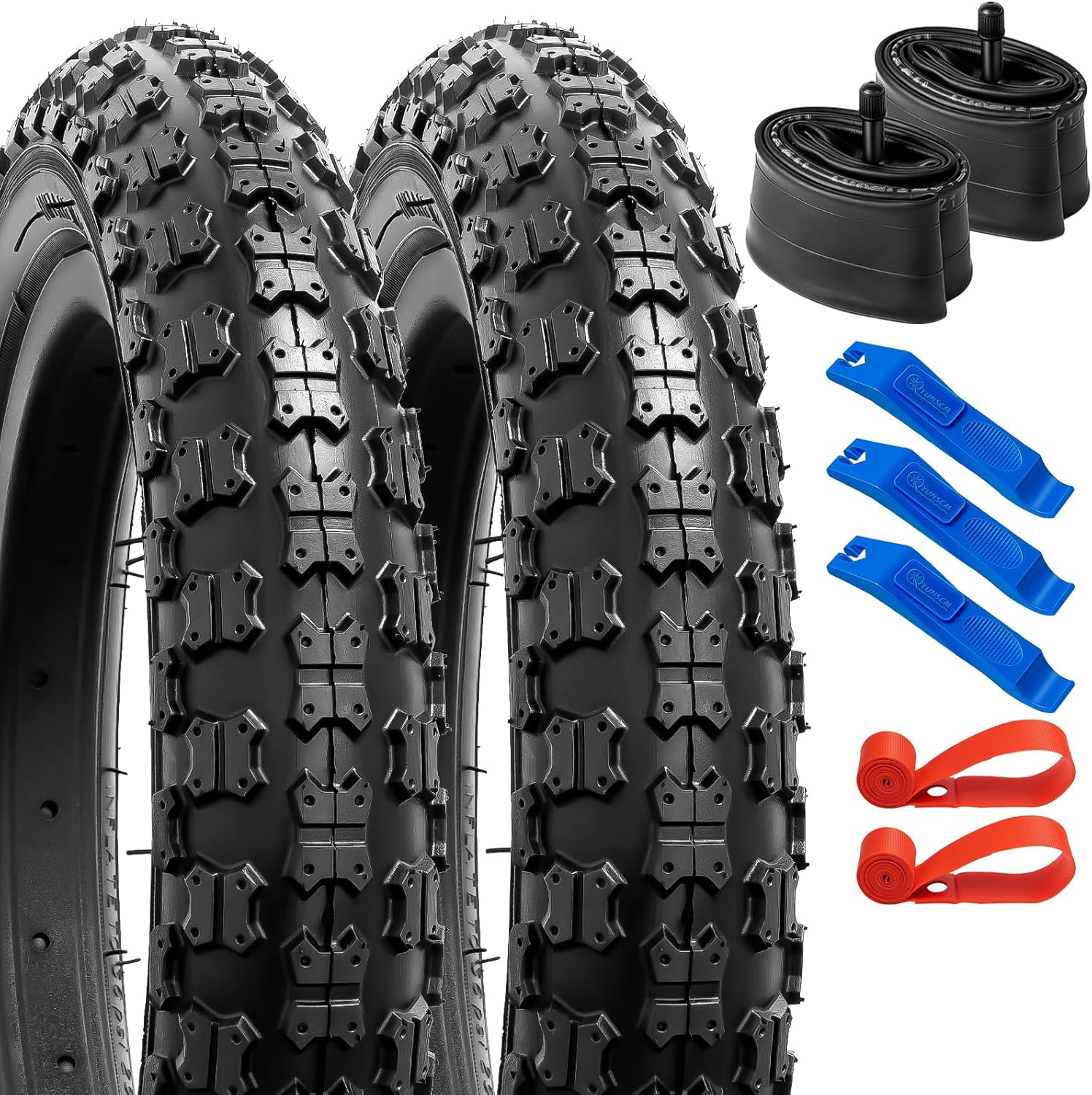 Amazon.com : YUNSCM 12.5" Kid Bike Tires 12 ½ X 2 ¼ (62-203) and 12.5" Tubes Schrader Valve with ...