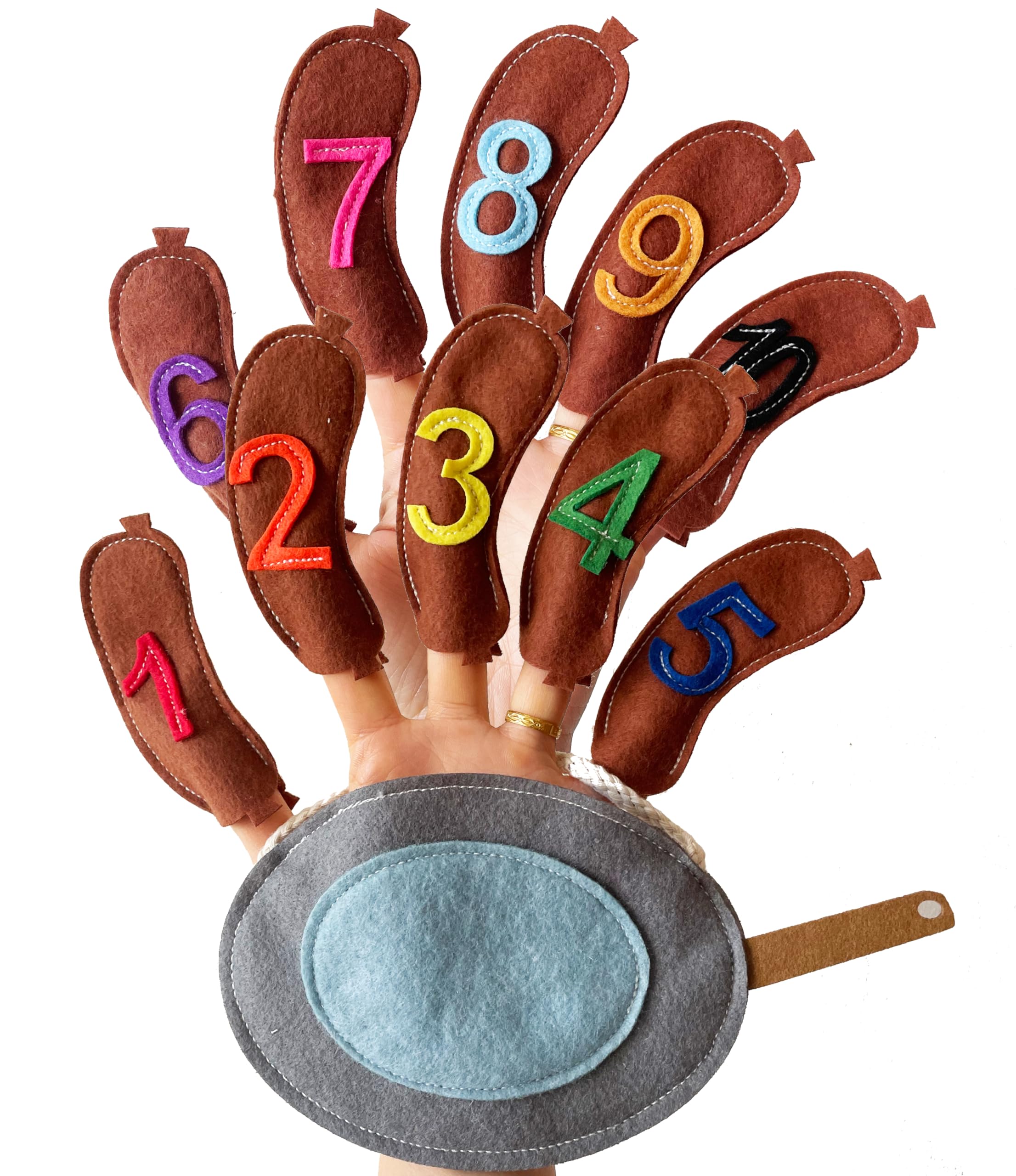 Nursery Rhyme “10 Fat Sausages” Finger Puppet with Numbers 1-10 Fun and ...